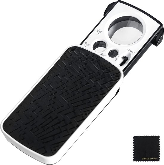 Uittrekbare Pocket Vergrootglas 30X 60X 90X met LED Licht voor Sieraden ...