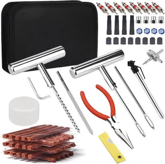 Banden Reparatie Kit - 70-delige Universele Puncture Reparatie Set voor ...