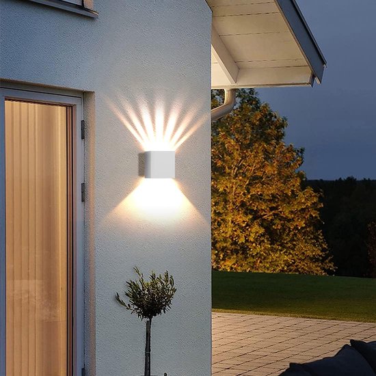 Set van 2 led - wandlampen voor binnen en buiten - IP65 waterdicht ...