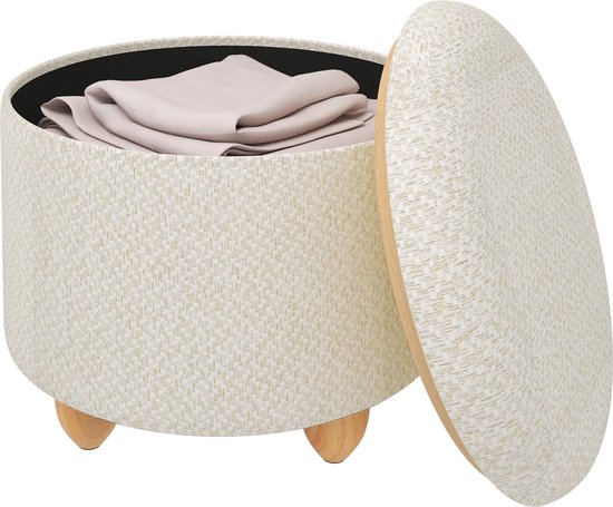 MensStore Poef Met Opbergruimte - Opbergpoef - Op Poten - Bijzettafel ...