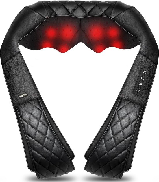 BOTC Shiatsu Massagekussen - 16 Massagekoppen - Stroomkabel - Warmtefunctie met... | bol