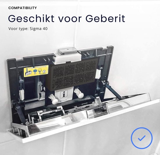 Actief koolstoffilter geschikt voor Geberit Sigma 40 - WC Filter ...