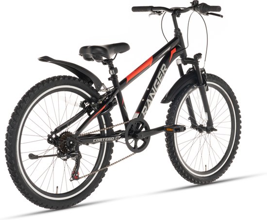 Cortego Ranger Jongensfiets 24 inch Zwart 7 Versnellingen - Kinderfiets ...