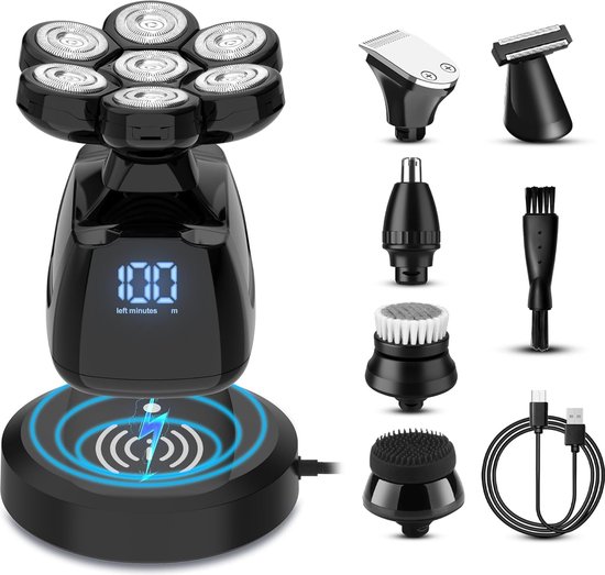 Lexium Skull Shaver - Scheerapparaat Mannen – Trimmer - Tondeuse - Hoofd Kaal Scheren | bol