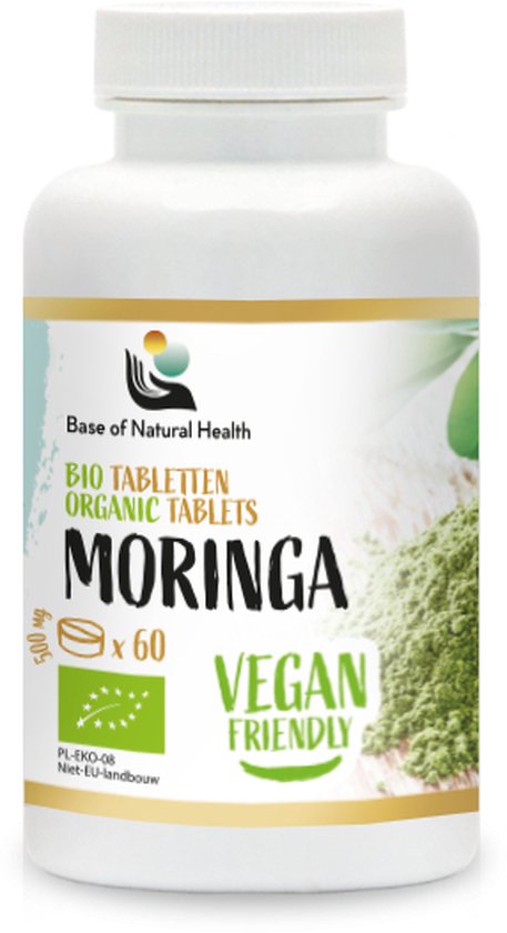 Base Of Natural Health - BIO Moringa Tabletten 500 mg - 60 stuks ...