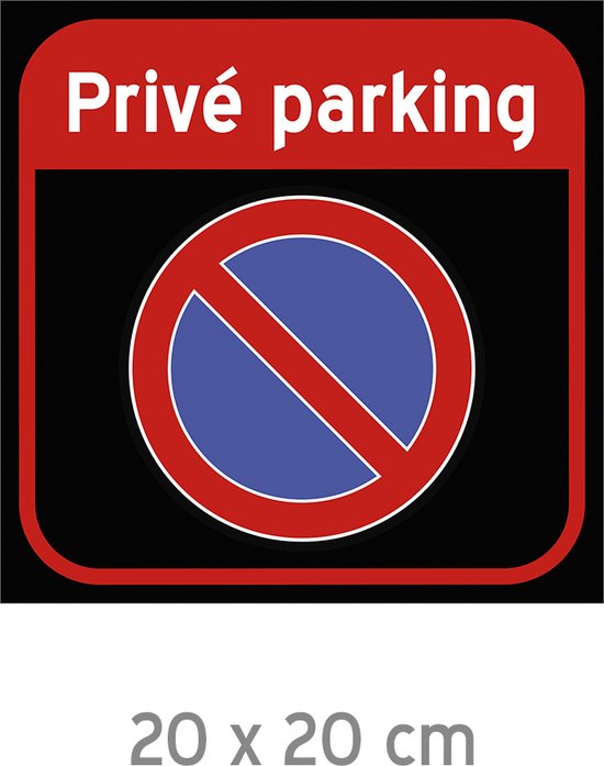 Pictogram/ bord | Parkeerverbod - "Privé parking" | 20 x 20 cm | Bord ...