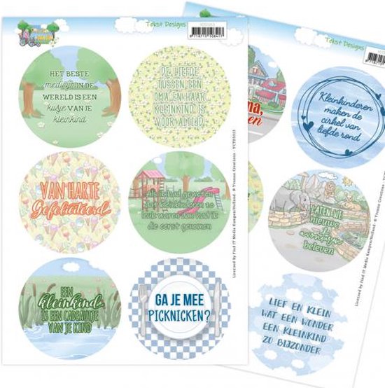Tekst Designs - Yvonne Creations - Funky Day Out 2 stuks | bol