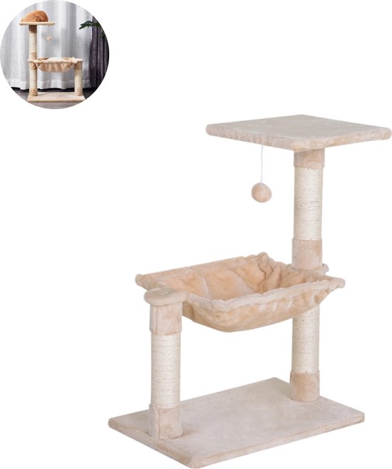 Kattenboom - Katten klimmuur - Complete set - Krabpaal - Huisje ...