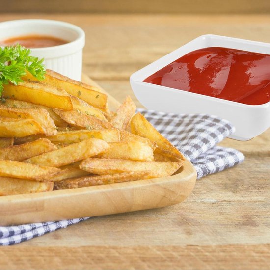 Keramische kommen set - 16 dip-schalen en kruidenborden - wit ...