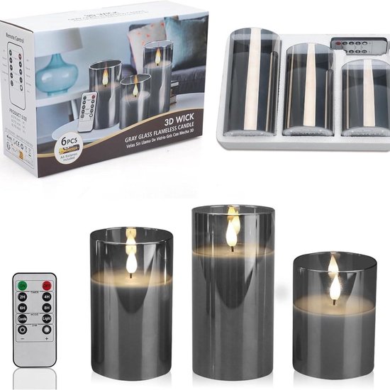 Led Kaarsen met Bewegende Vlam Realistische flikkerende kaarsen 3D ...