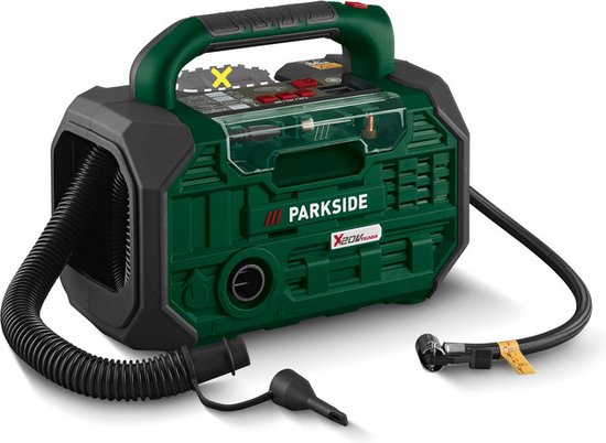 Parkside 20V Accu-compressor + luchtpomp - digitale druk instelling en ...