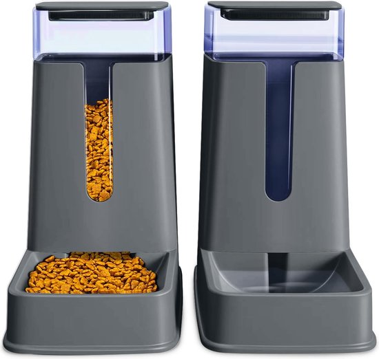 JGS ® Automatisch Voeder- en Waterdispenser Set voor Huisdieren, 3.5L ...