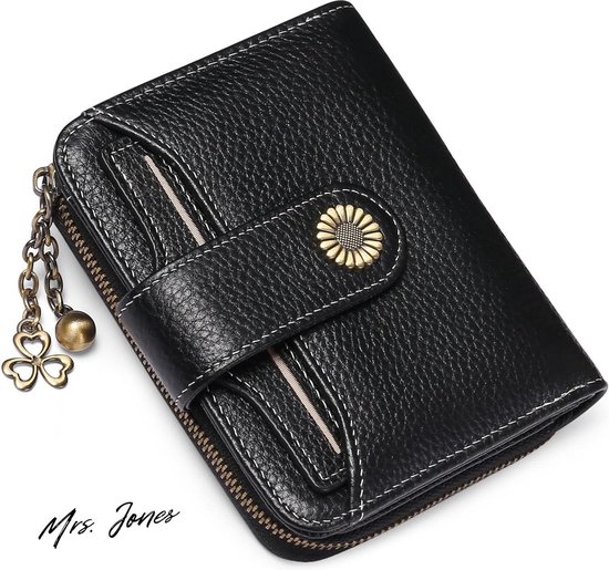 Mrs. Jones Premium Collection Portemonnee - Dames - Echt leer - Kleine ...