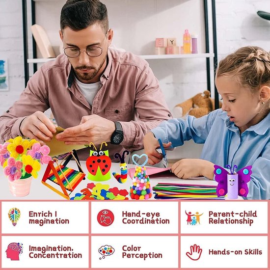 Kinders Knutselset - 3000+ stuks doe-het-zelf knutselspullen ...