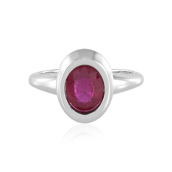 Zilveren ring met een Bemainty robijn (SAELOCANA) | bol