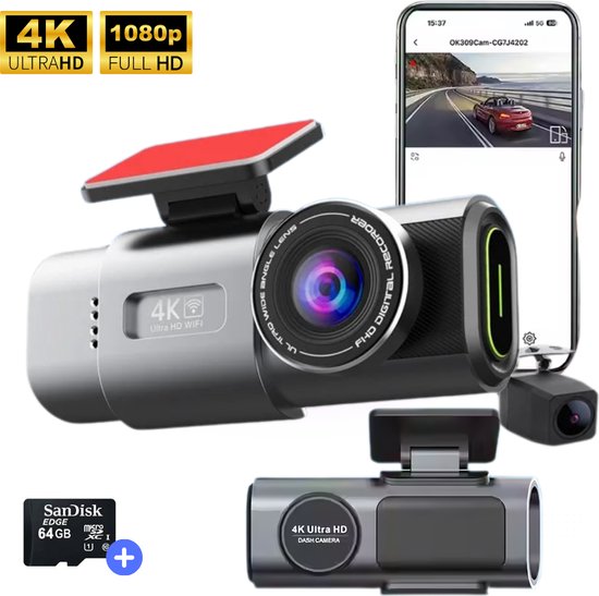 Discovery Car Dash Cam - 4K Ultra HD - Voor & Achter Camera | bol