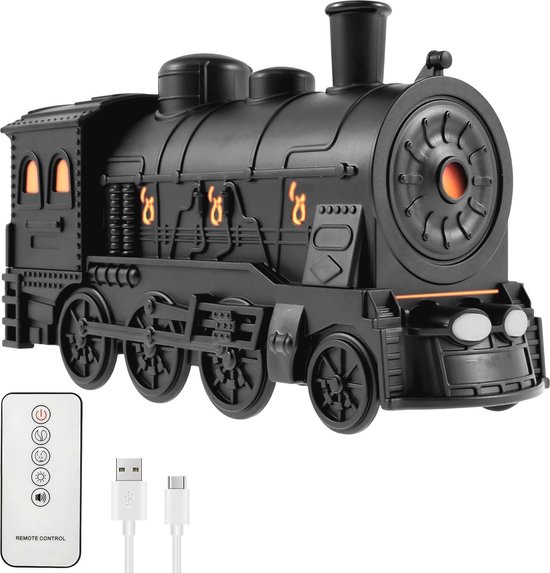 Retro Stoomtrein Luchtbevochtiger en Aroma Diffuser - 300 ml Silent ...