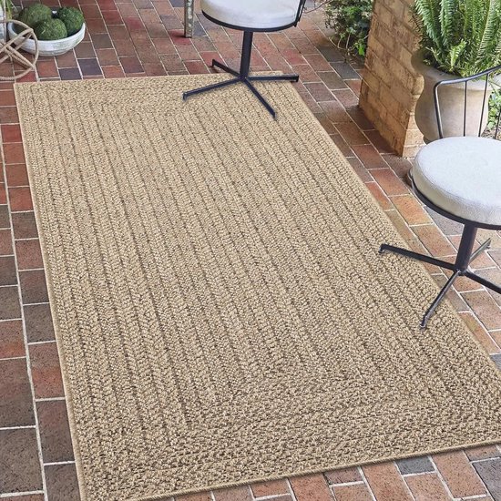 Duurzaam Outdoor Tapijt in Jute Look - Perfect voor Balkon, Tuin en ...
