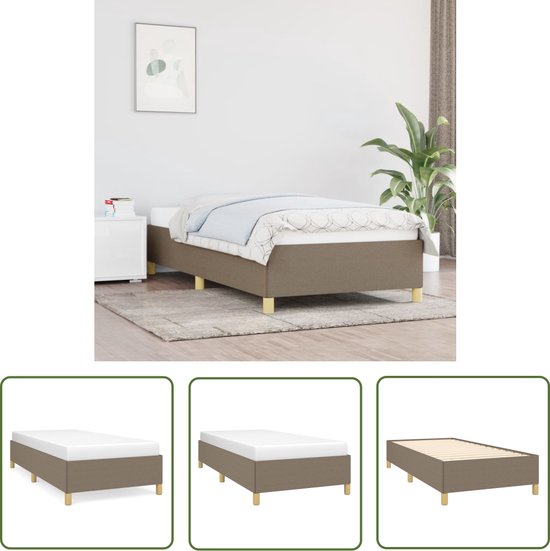 The Living Store Bedframe van The Living Store - Taupe - 203 x 93 x 35 ...