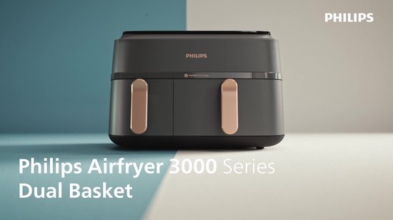 Philips Rapid Air Serie 3000 NA352/00 - Airfryer - Dubbele Mand - 9 ...