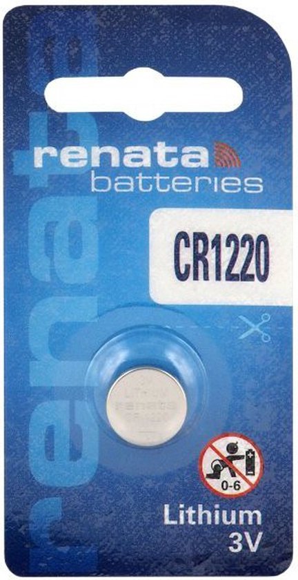 Renata CR1220 3V 40mAh lithium knoopcelbatterij | bol