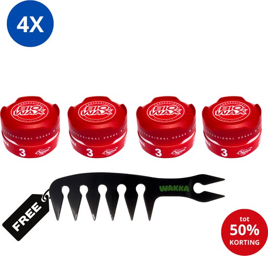 Bio Wax - Haarwax - bio - Voordeelbundel (4 stuks) - 150ml | bol
