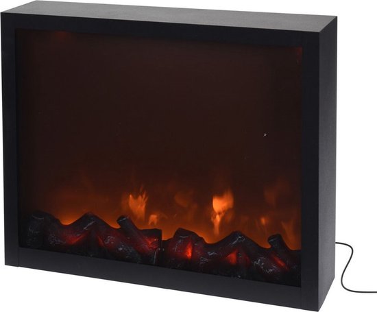Vilde Elektrische Haard - Sfeerhaard - LED - Zwart - 41x35 cm | bol