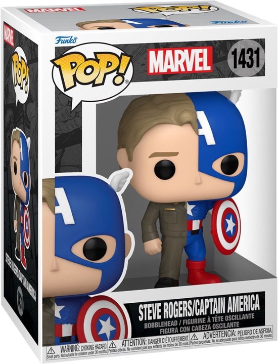 Pop Split: Marvel - Steve Rogers/Captain America Funko Pop #1431 | bol