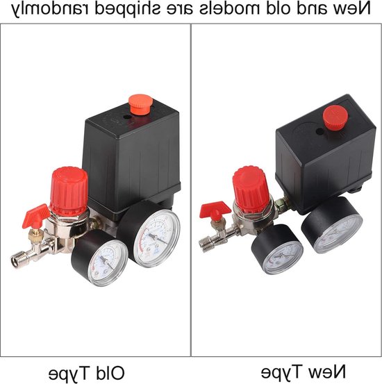 Luchtcompressor Drukschakelaar regelklep regelaar met Gauges - snelle ...