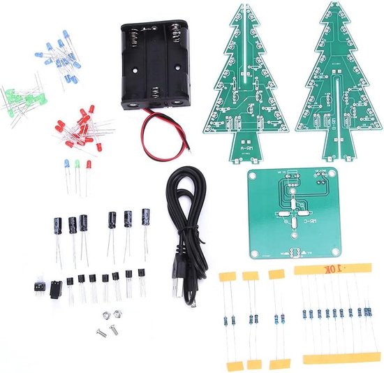 Kerstboom LED Elektronisch Kunstbomen Circuit Kit Assembleren Kleuren ...