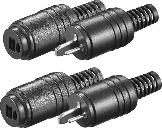Luidspreker DIN Stekker - 2-Pins - Schroefbaar - Male/Female - 2 Sets | bol