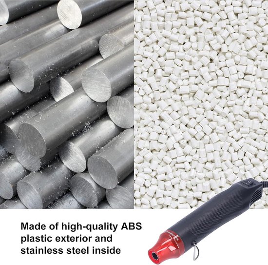 Doe-het-zelfprojecten mini heteluchtpistool - Draagbaar 200℃ 390℉ ABS kunststof... | bol