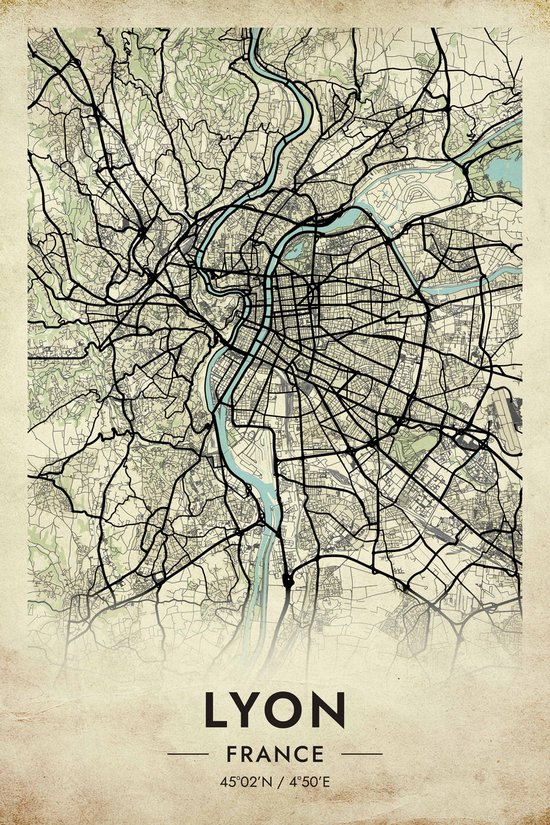 Lyon Poster | Frankrijk Poster | Vintage Poster | Stad Poster | Retro ...