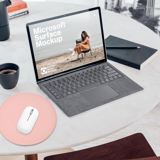 Ronde pvc waterdichte muismat - 22 cm - antislip rubberen basis ...