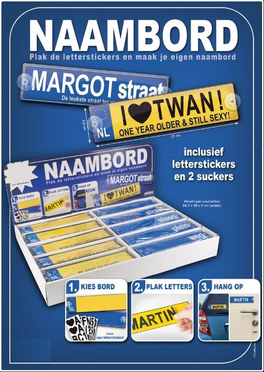 Nummerbord "Pas op! Net geslaagd!" naambord - Kentekenplaat voor in de ...