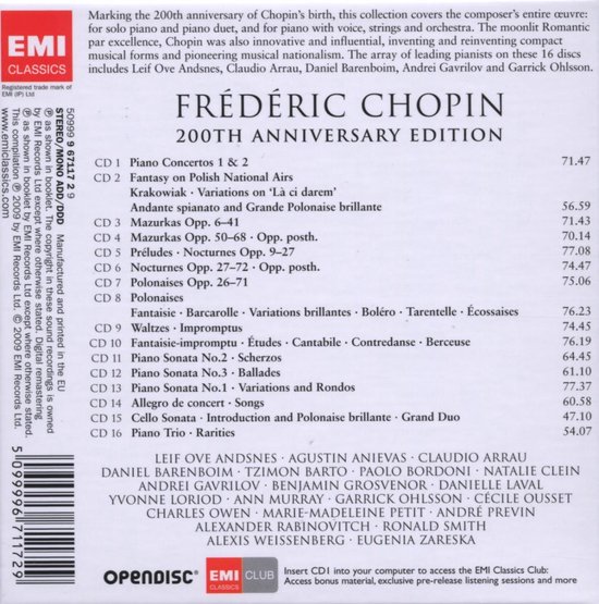 Chopin - Complete Works (200th Anniversary), Various | CD (album ...