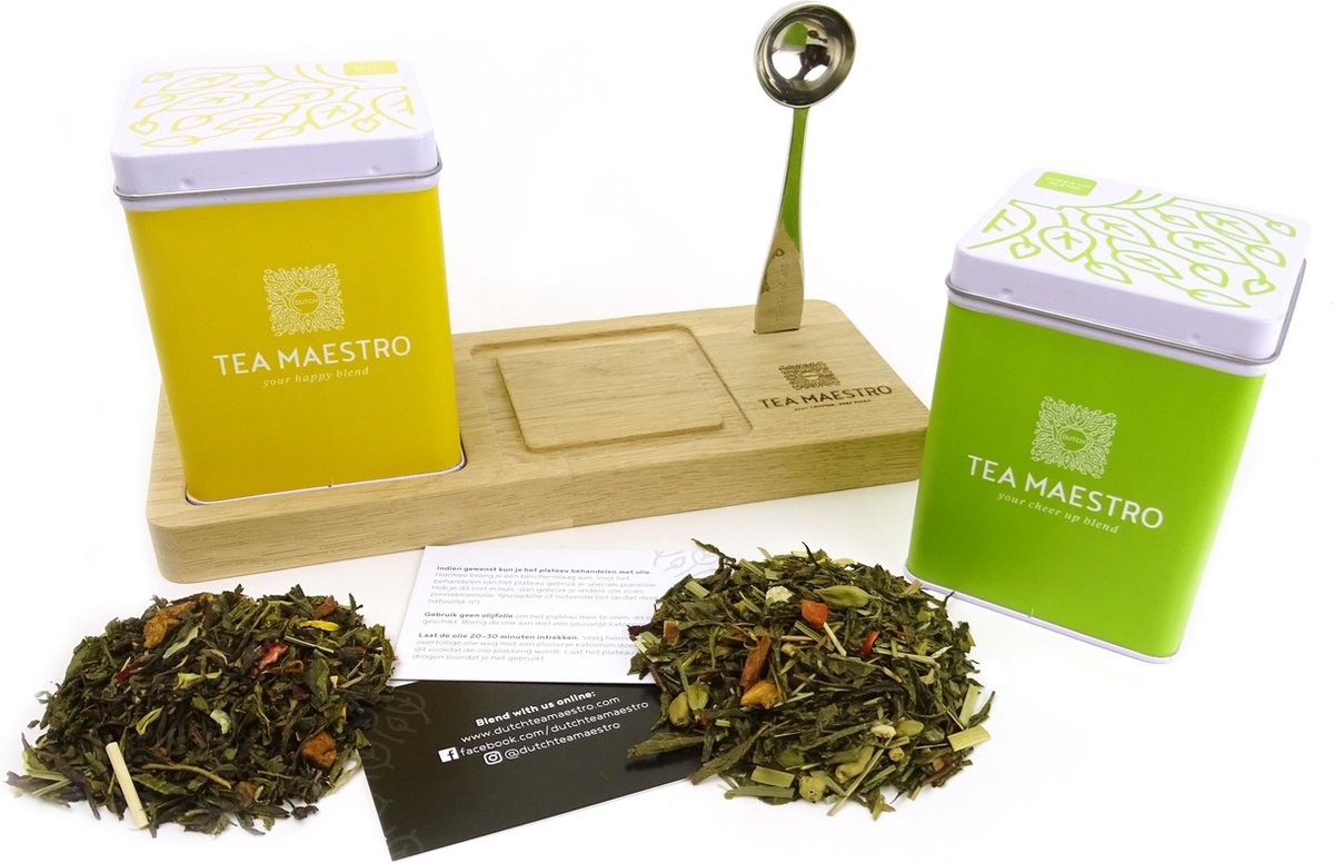Dutch Tea Maestro - Eiken thee plateau groene thee en witte thee - Thee ...
