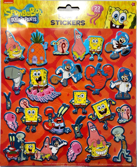 SpongeBob foam stickers | bol.com