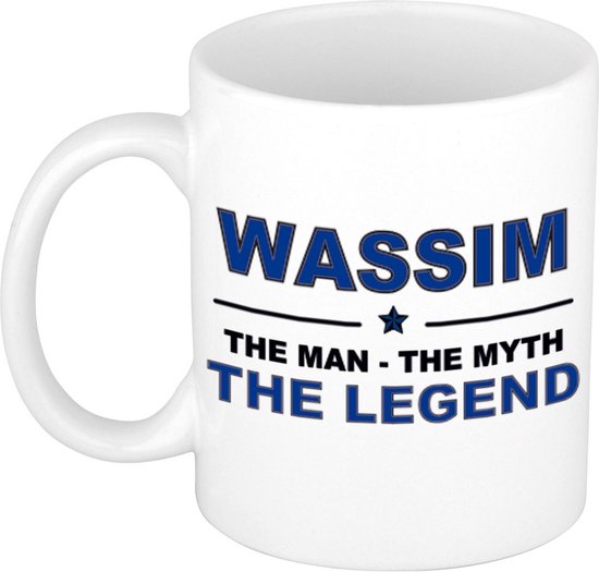Nom cadeau Wassim - L'homme, le mythe la légende tasse à café / tasse 300 ml - nom /... | bol.com