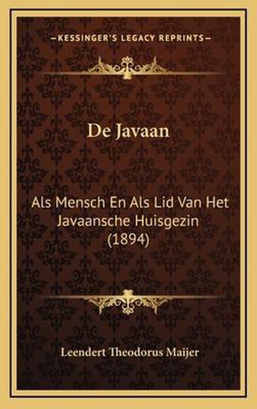 de Javaan, Leendert Theodorus Maijer | 9781166877958 | Boeken | bol