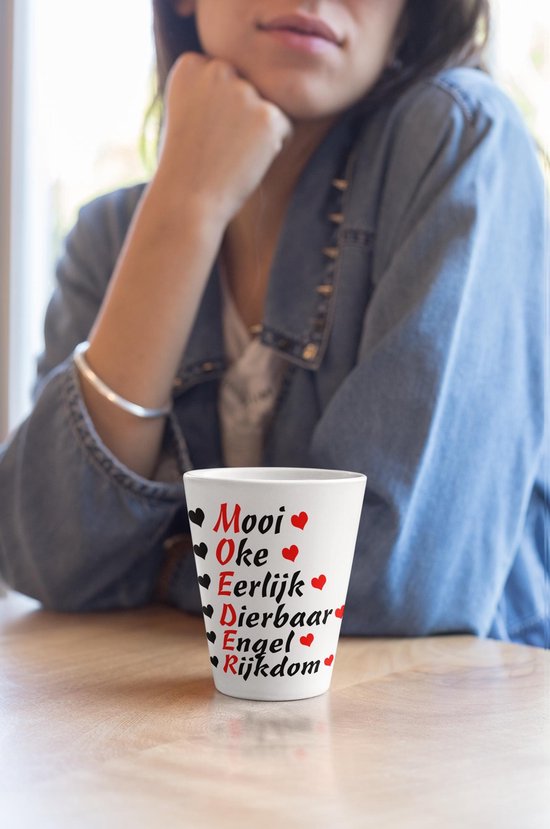 Passie voor Stickers Witte koffie mok / beker / Latte: Moeder: Mooi ...