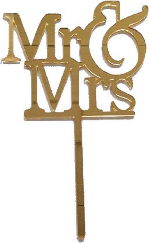 Cake - Taart Topper Mr&Mrs Goud. Taartdecoratie. Tasty Me. | bol.com