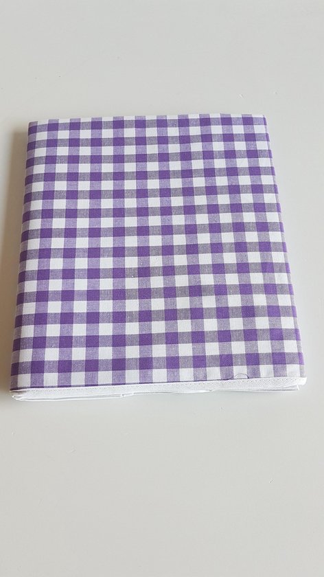 Cools/Petito Ledikant laken 150 x 100 cm Paars Geruit | bol