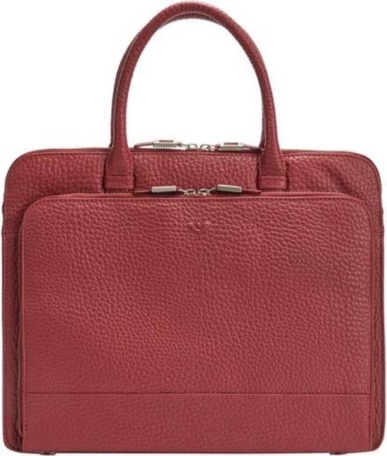 Voi Laptoptas Grain Leather Leer - rood | bol.com