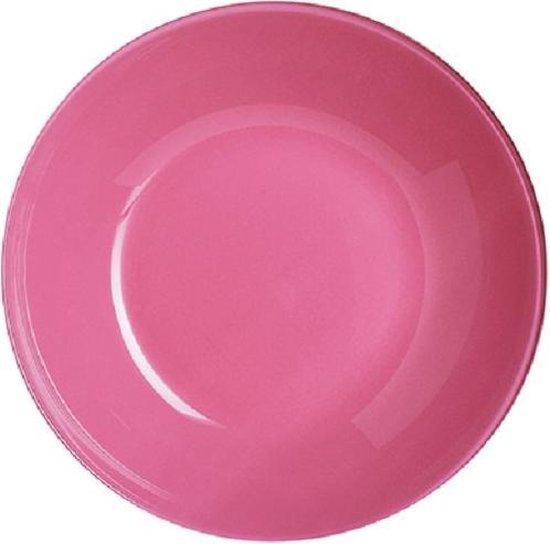 Luminarc Arty Servies - Diepe Borden - Roze - D20cm - Glas - (set van 6 ...