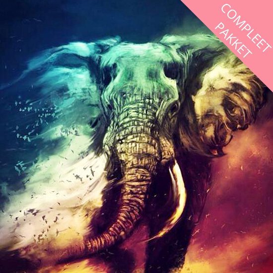 Rafalino Diamond Painting Olifant - Pakket voor Volwassen en Kinderen ...