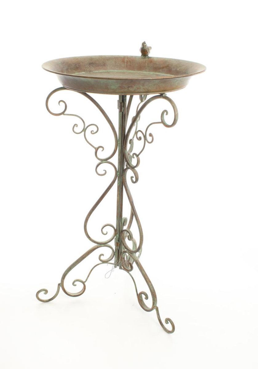 World of Decorations Vogelbadje - Ø41,8 cm - IJzer - Vogelbadje op voet ...