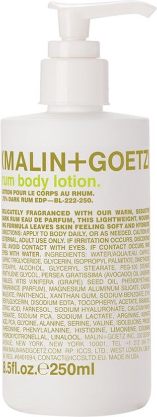 Malin + Goetz Body Rum Body Lotion Melk Alle Huidtypen 250ml | bol.com