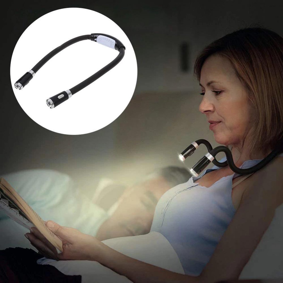 E-Reader Leeslamp - Leeslampje Boek - Flexibele Nek Leeslamp ...