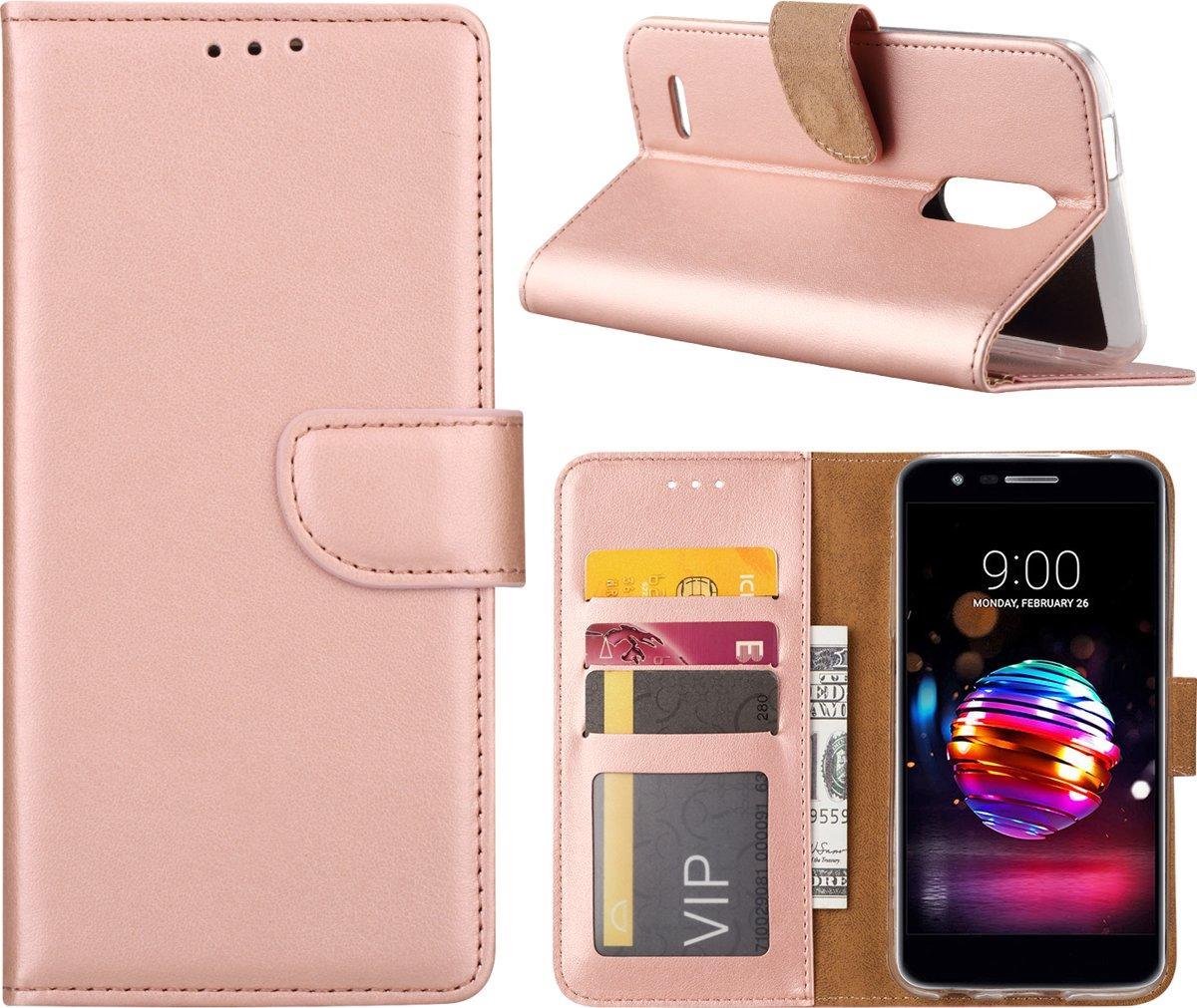 Lg K11 2018 Bookcase Rose Goud Portemonee Hoesje